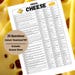 Cheese Trivia Quiz: 25 Questions, Wine Party Game (printable PDF) - Etsy