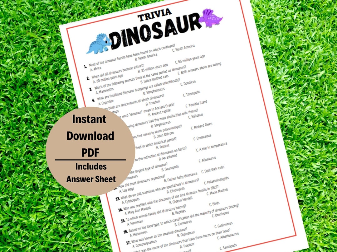 Dinosaur Quiz, Dinosaur Trivia, Dinosaur Games, Animal Trivia, Animal ...
