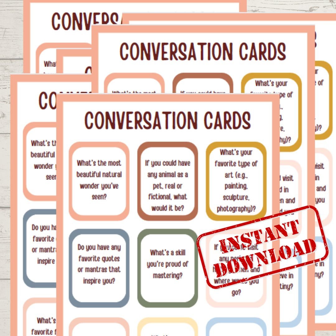 Icebreaker Games, Conversation Card, Icebreaker, Ice Breaker ...