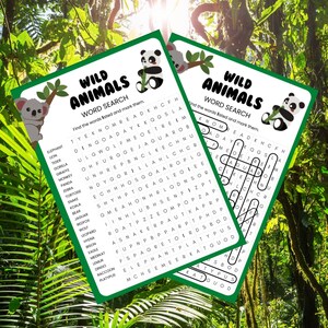 Animal Word Search, Custom Word Search, Word Search Pdf, Wordsearch ...