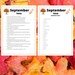 September Trivia Game | September Trivia Printable Game | Month Trivia ...