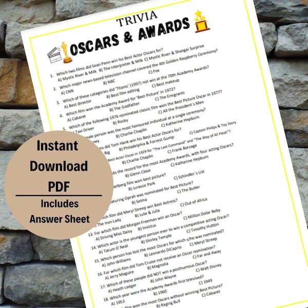 Oscar Party - Etsy