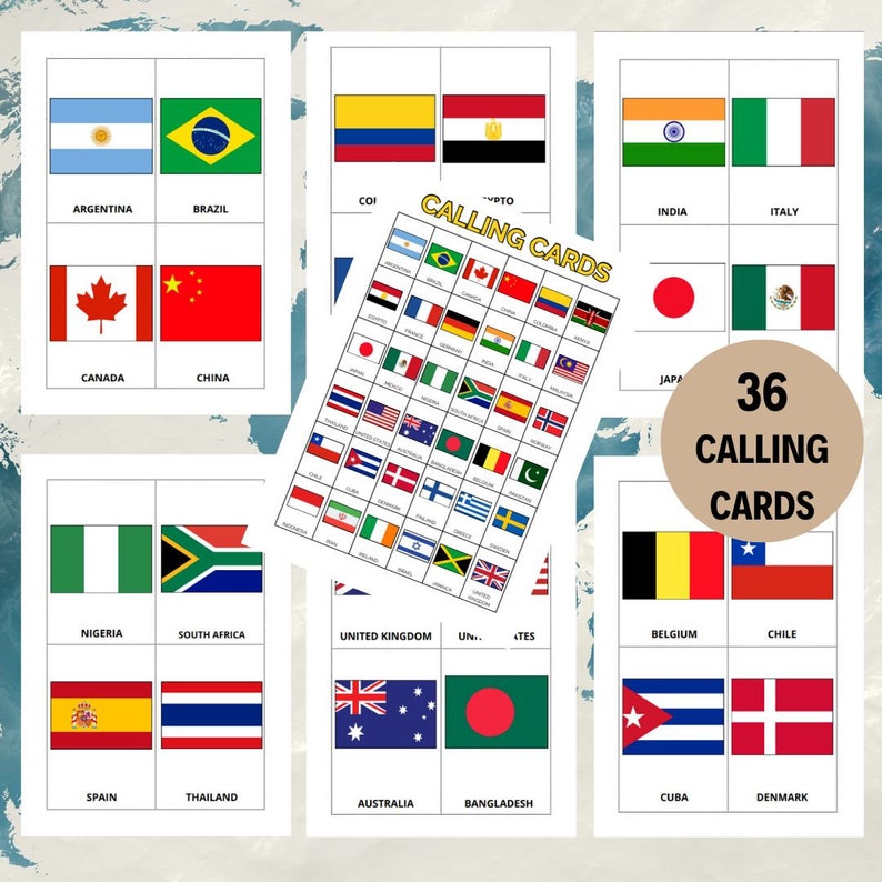 Countries Bingo Game: Geography Classroom Activity (PDF Download) - Etsy
