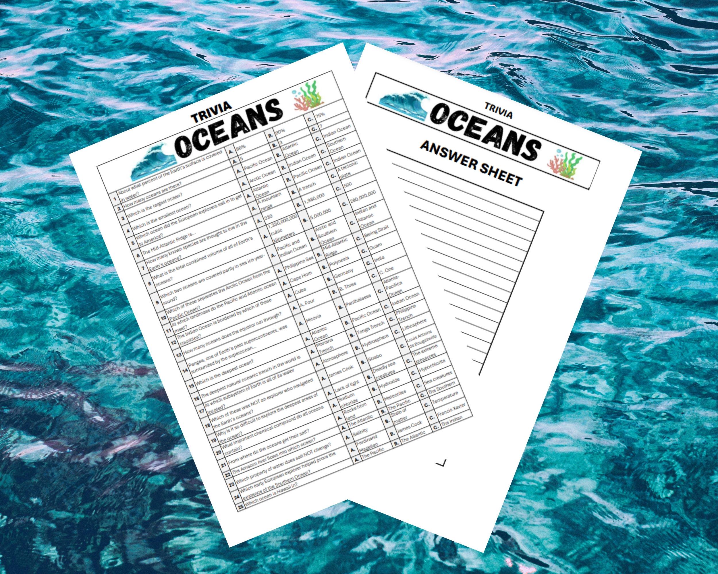 Oceans Trivia Game | Fun Ocean Facts and Quizzes for All Ages ...