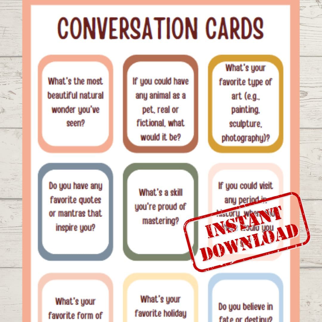 Icebreaker Games, Conversation Card, Icebreaker, Ice Breaker ...