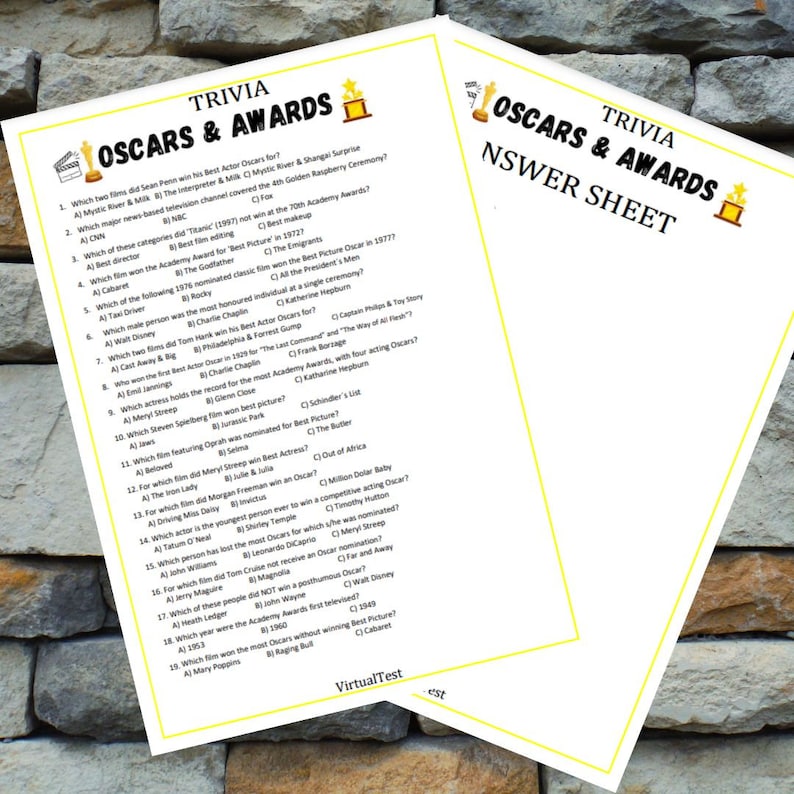 Oscars Trivia, Movie Trivia Game, Oscars, Oscars Party, Trivia, Trivia ...