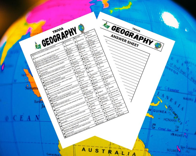 Geography Trivia Game: Fun & Educational Quiz for All Ages, Perfect for ...