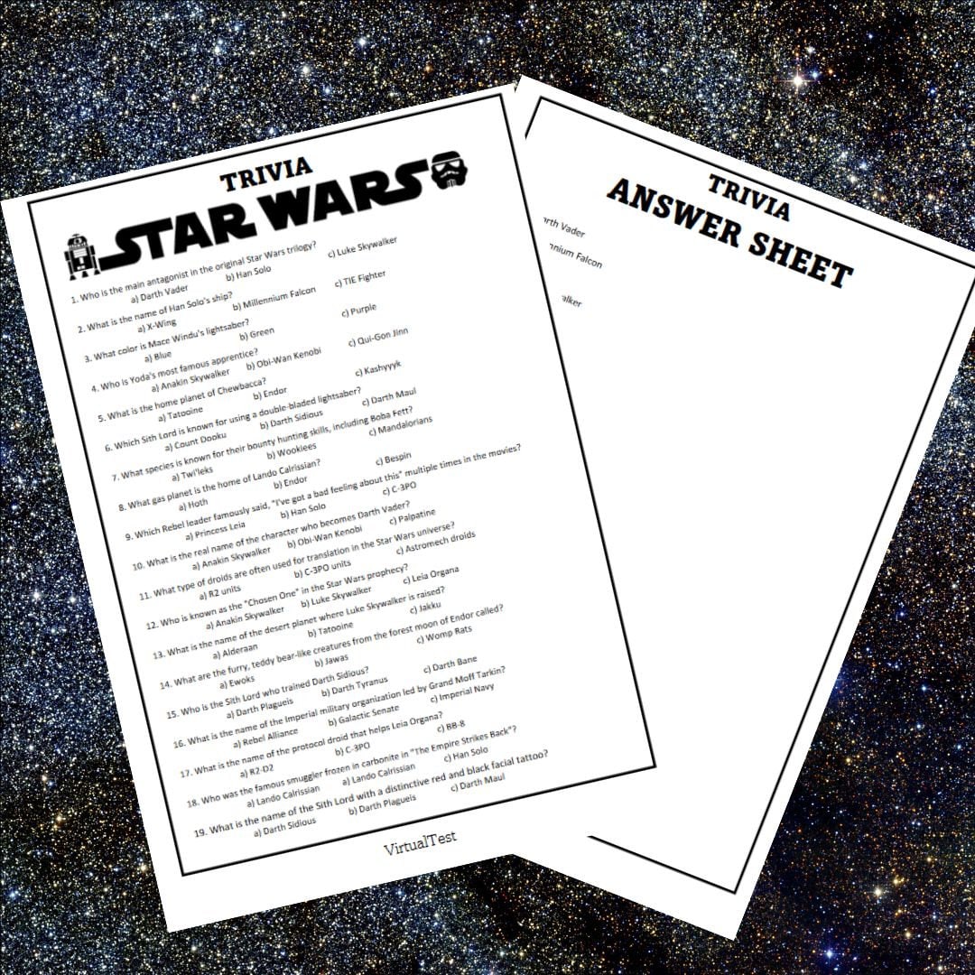 Star Wars Trivia, Star Wars Questions, Star Wars Party, Star Wars Game ...