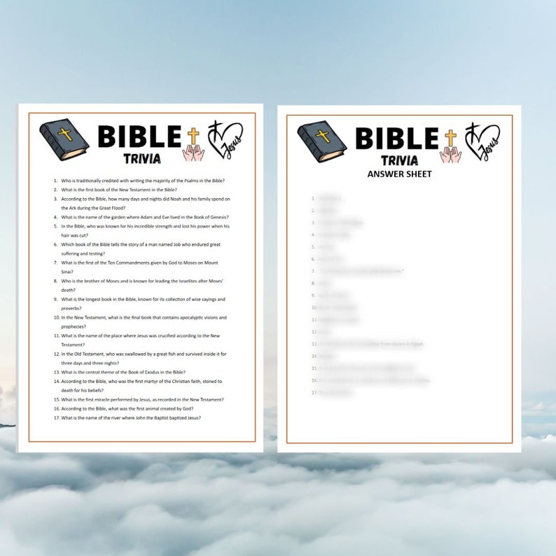Bible Trivia Game Bible Trivia Printable Game bible Trivia Printable ...