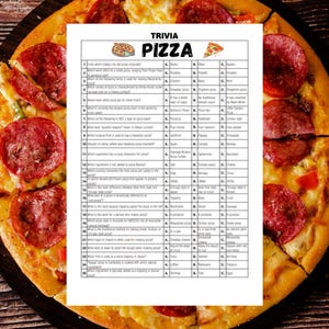 Pizza Trivia, Pizza Trivia Game, Pizza Party, Food Themed Trivia, Food ...