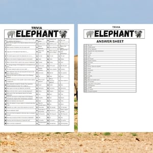 Elephant Trivia: Fun Facts & Games, Educational Gifts for Kids and ...
