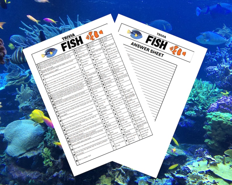 Fish Trivia Game: Fun Facts & Challenges (digital Download) - Etsy