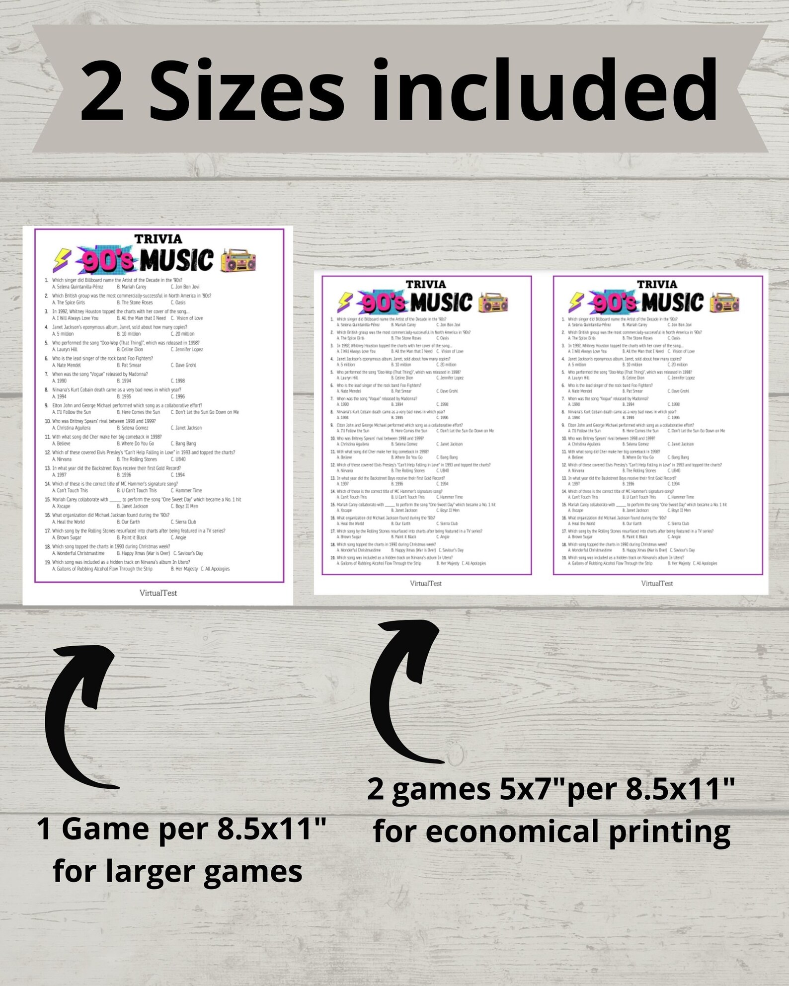 90s Music Trivia, 90s Trivia, 90s Trivia Game, Decades Trivia, 90s ...