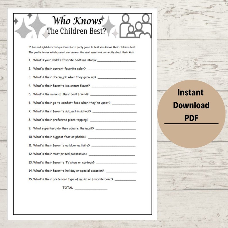 Who Knows Best, Who Knows, Who Knows Best Game, Fun Group Game, Fun ...