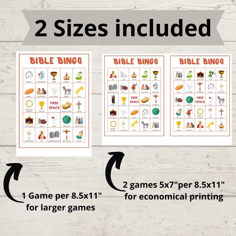 Bible Bingo Game: Christian Puzzles, Church Activity (PDF Download) - Etsy