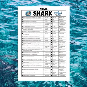 Shark Trivia Quiz: Fun Ocean Facts, Kids & Adults (digital Download) - Etsy