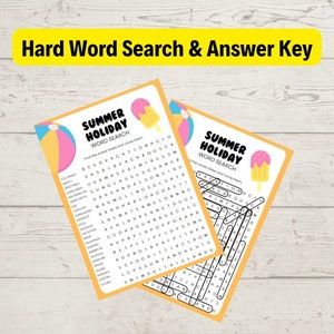 Summer Holiday Word Search Printable | Word Search Games | Printable ...