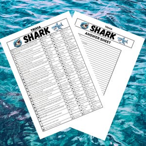 Shark Trivia Quiz: Fun Ocean Facts, Kids & Adults (digital Download) - Etsy