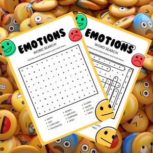 Emotions Word Search: Fun Printable Game for Kids (PDF) - Etsy