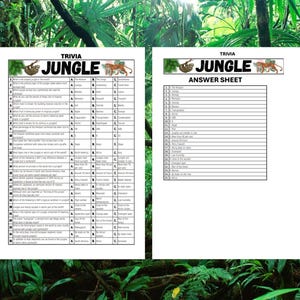 Jungle Trivia Game, Fun Family Quiz Night, Kids & Adults Friendly ...