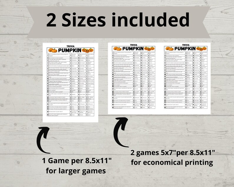 Pumpkin Trivia | Pumpkin Trivia Game |pumpkin Trivia Quiz | Printable ...