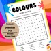 Easy Colours Word Search Printable | Word Search Games | Printable Word ...