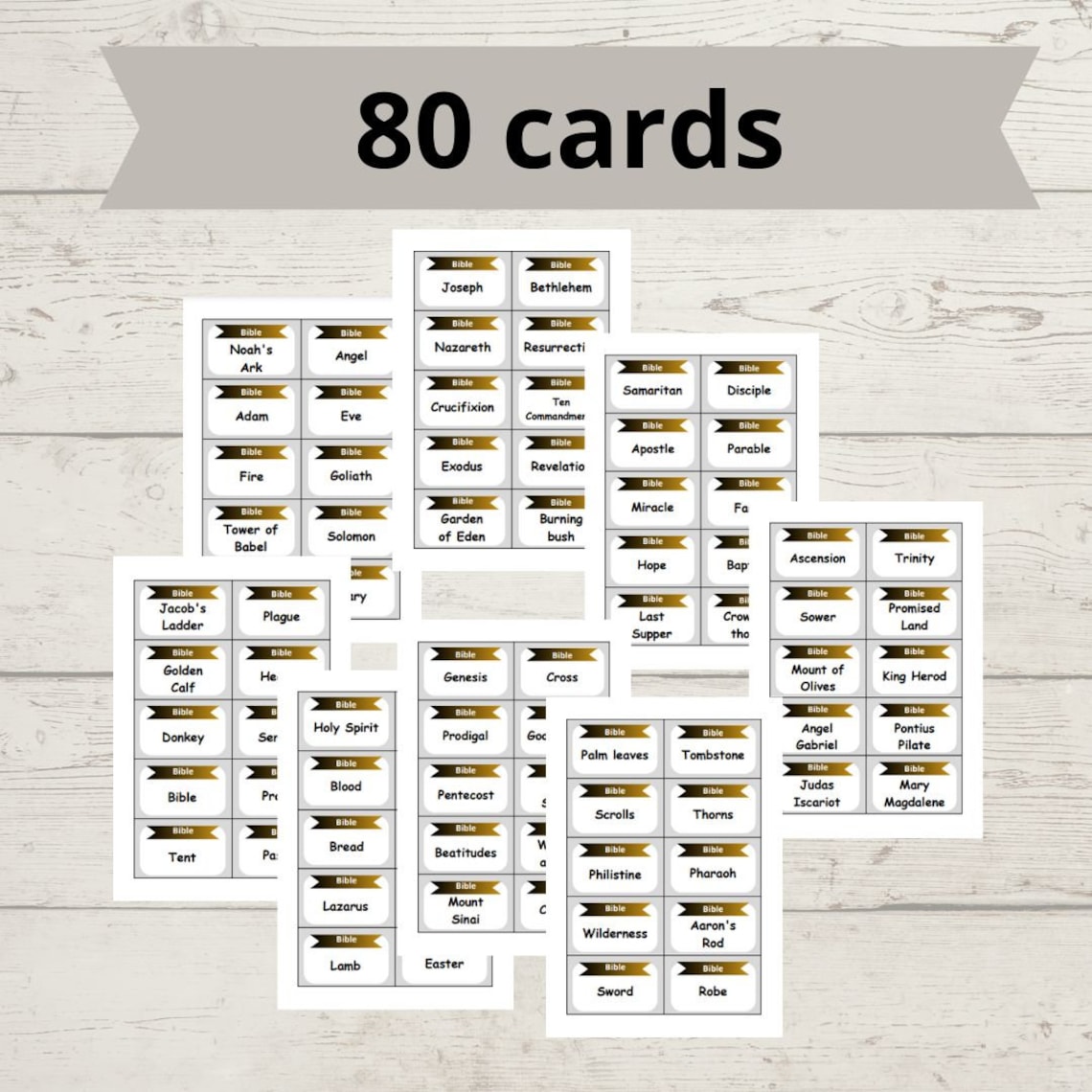 Pictionary Game Bible Bible Pictionary Cards Church Family Game Night ...