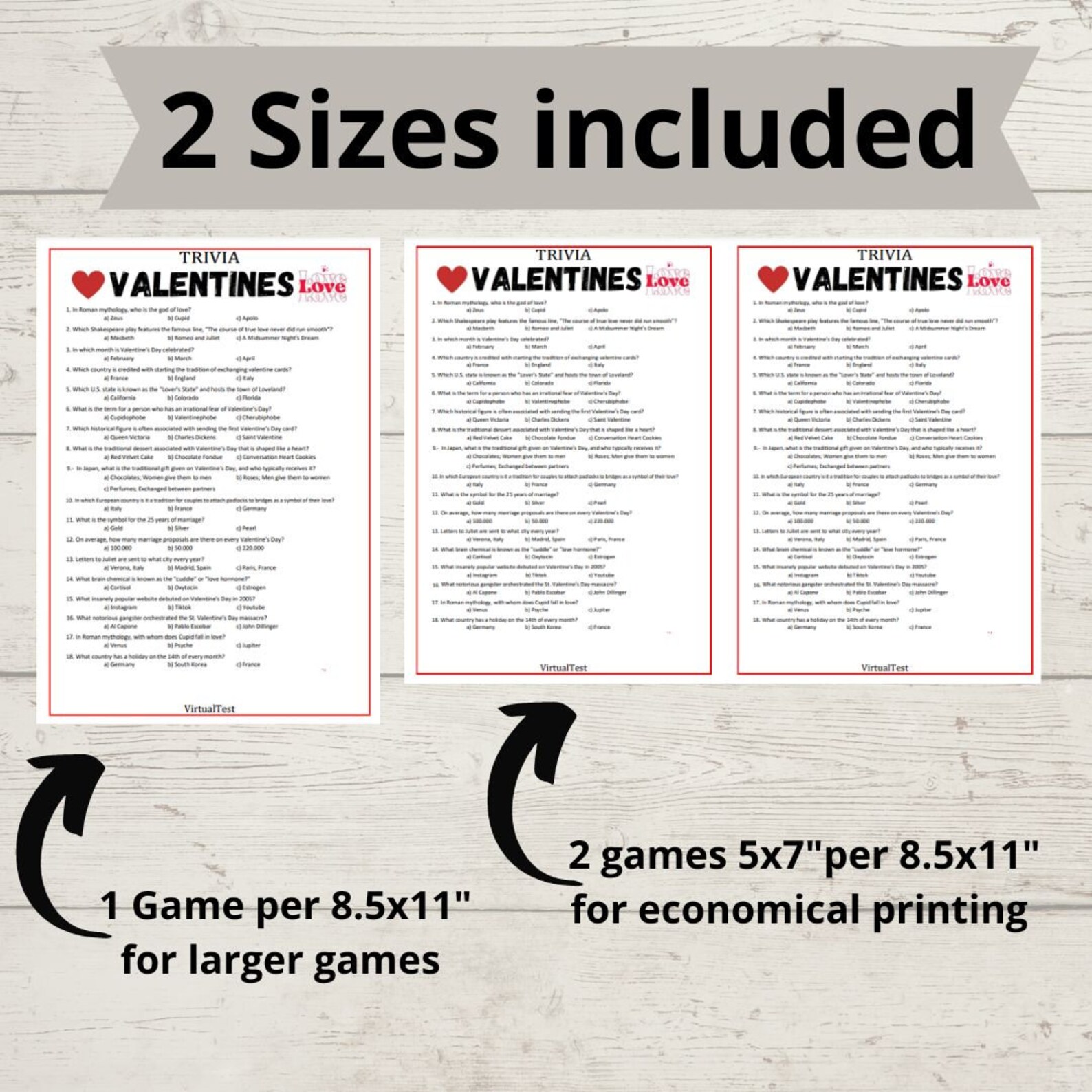 Valentines Day Trivia | Valentines Trivia Game |valentine Trivia Quiz ...