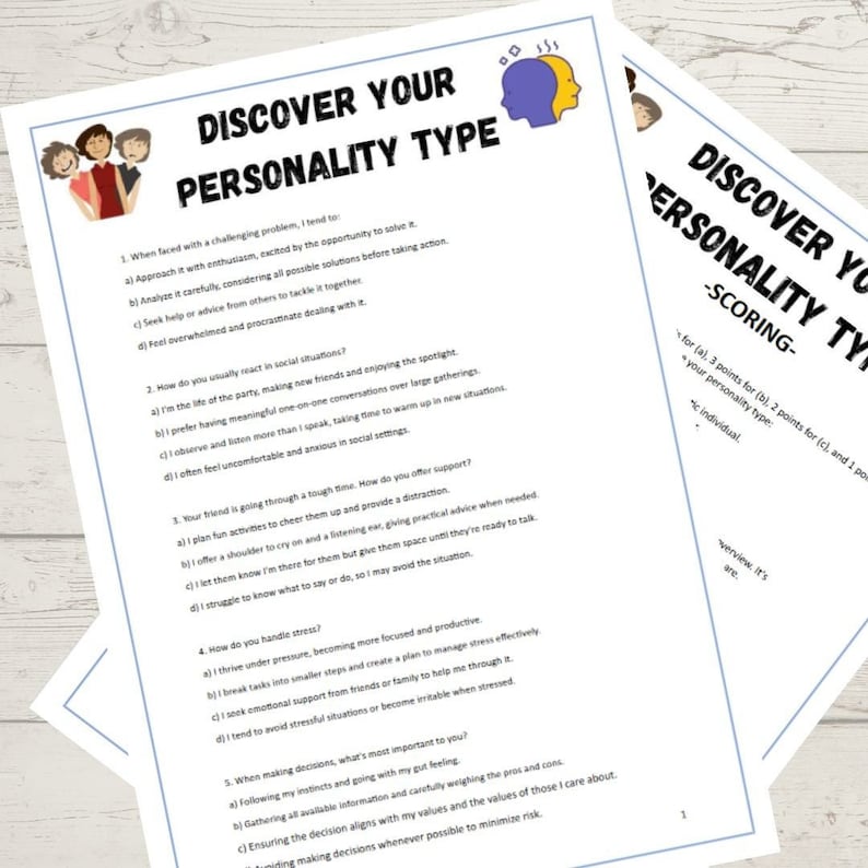 Personality Test: Discover Your Type (PDF Download) - Etsy