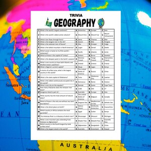 Geography Trivia Game: Fun & Educational Quiz for All Ages, Perfect for ...
