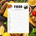 Hard Food Word Search Printable | Word Search Puzzle | Words Search ...