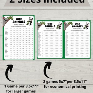 Animal Word Search, Custom Word Search, Word Search Pdf, Wordsearch ...