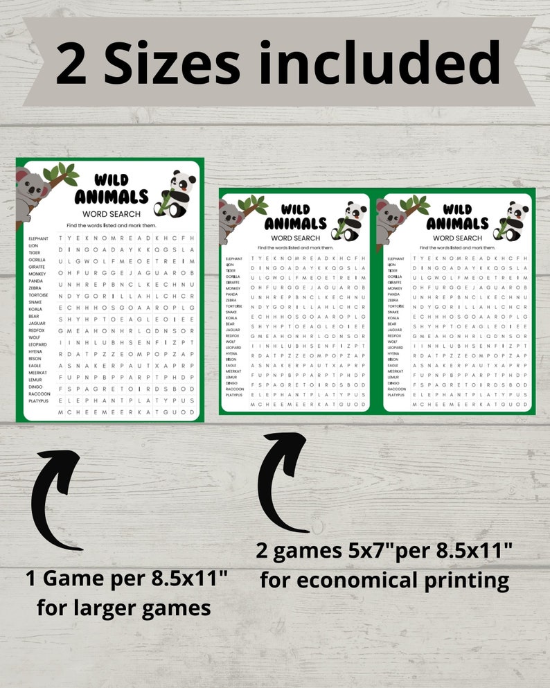 Animal Word Search, Custom Word Search, Word Search Pdf, Wordsearch ...