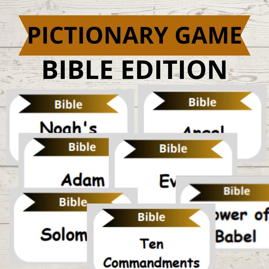 Bible Pictionary Game, Pictionary Word Game, Charades Game, Bible Games ...