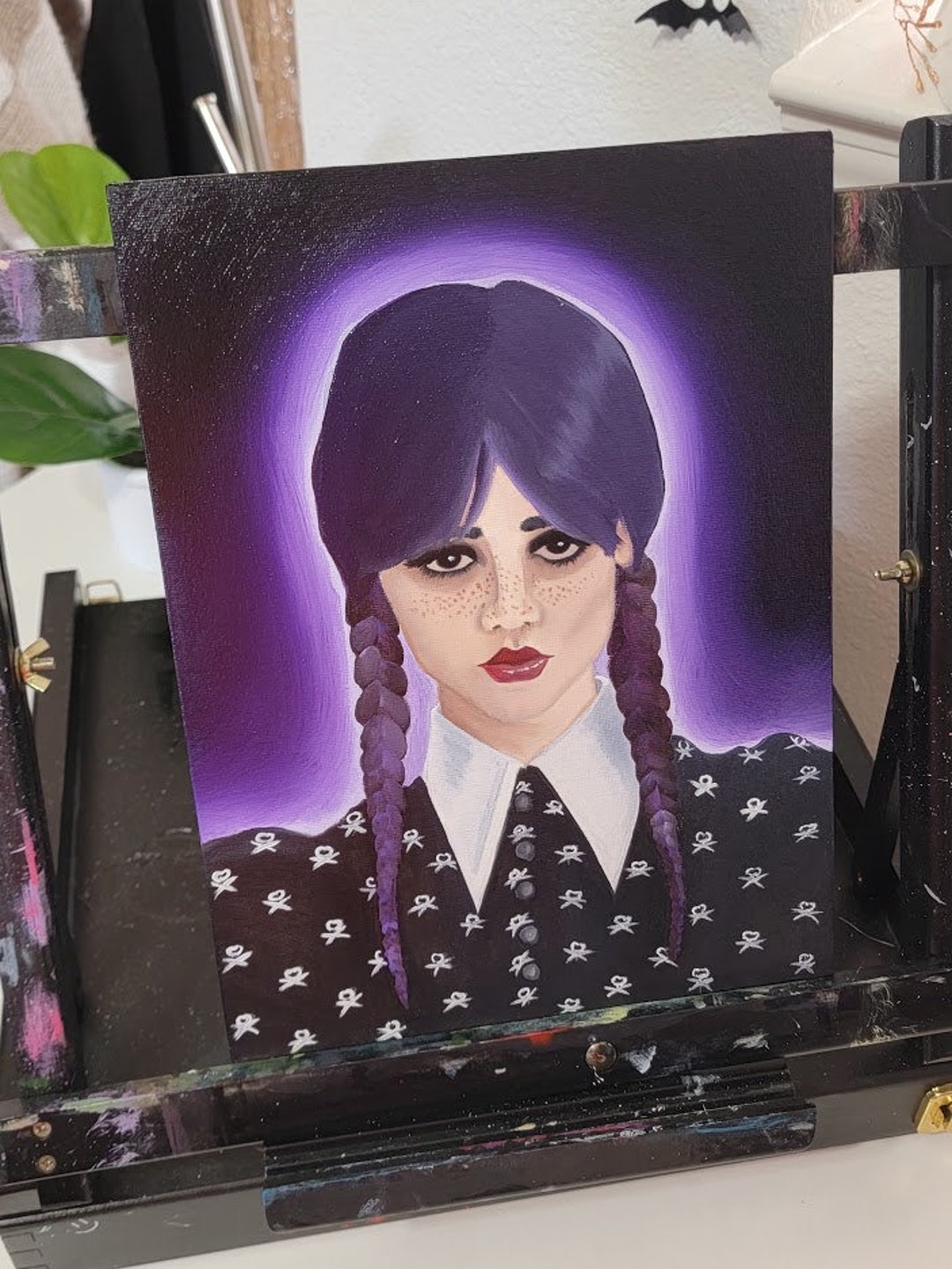 Wednesday Addams Oil Painting - Etsy