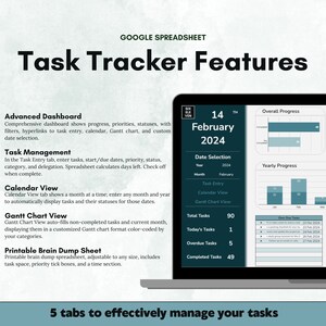 Task Tracker and Project Planner Spreadsheet, to Do List Google Sheets ...