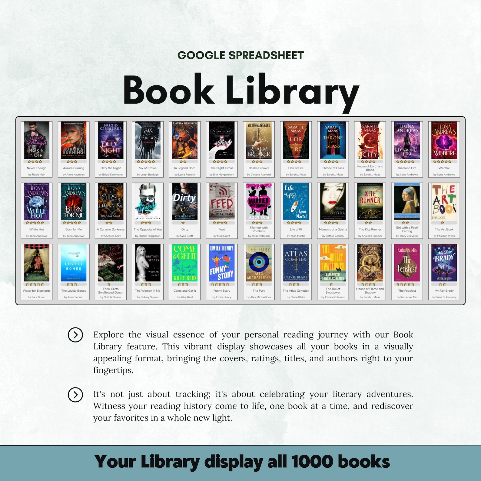 Digital Book Tracker: Reading Log Google Sheet (digital Download) - Etsy