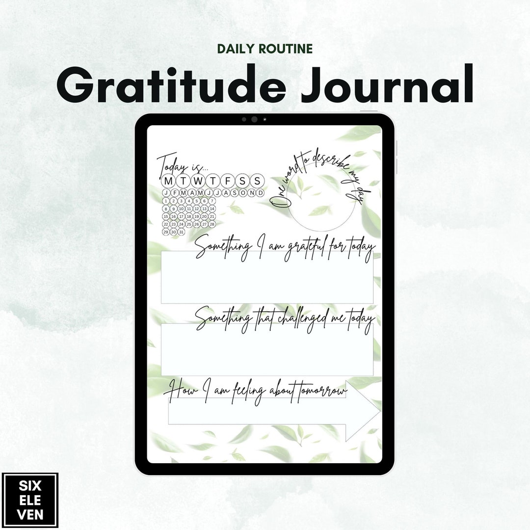 Printable Gratitude Journal Digital Gratitude Journal Gratitude Journal ...