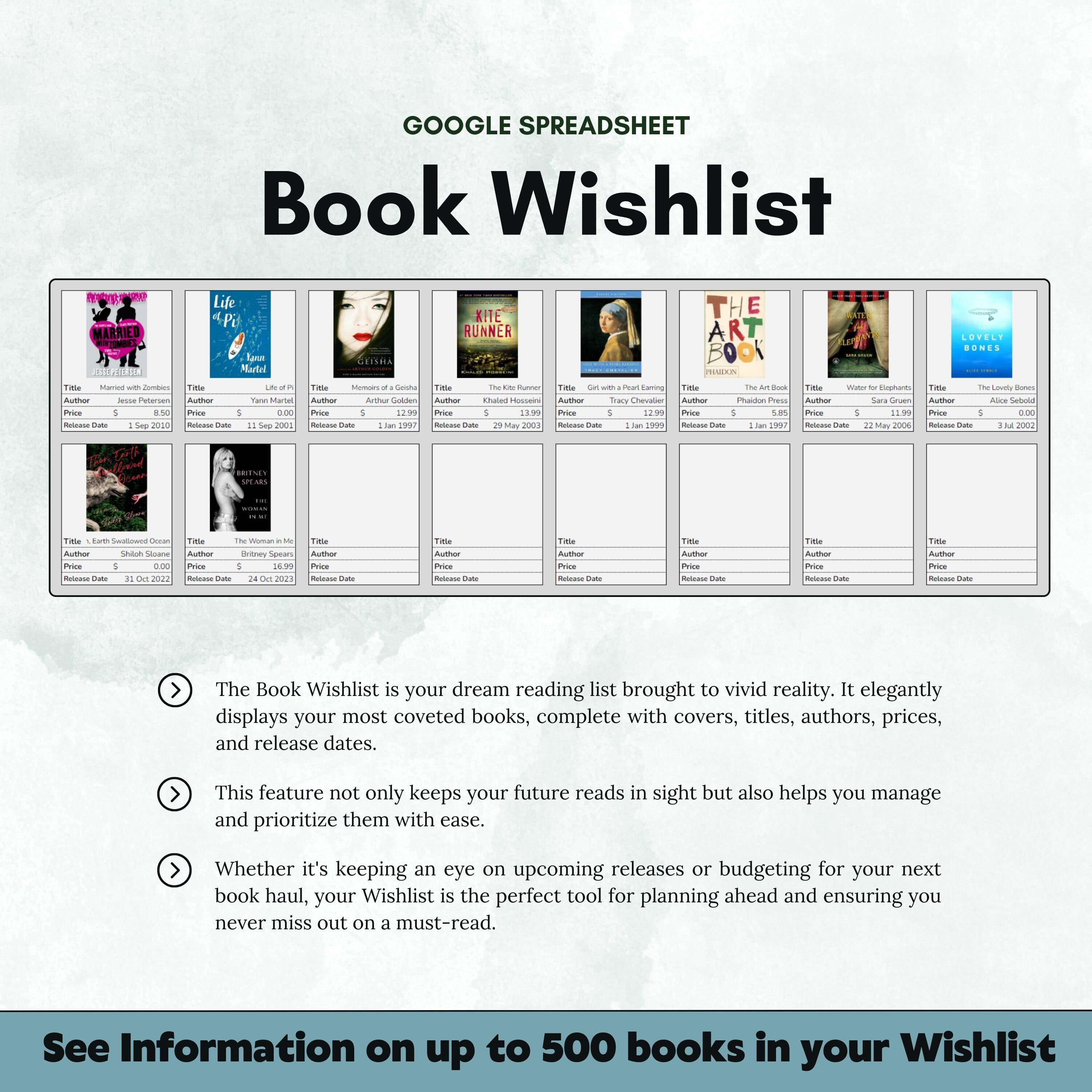 Digital Book Tracker: Reading Log Google Sheet (digital Download) - Etsy