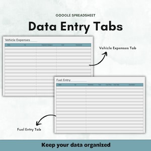 Vehicle Maintenance Tracker | Google Sheets Expense Log (digital ...