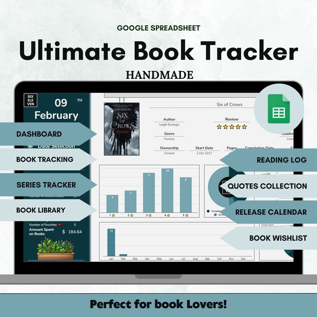 Digital Book Tracker: Reading Log Google Sheet (digital Download) - Etsy