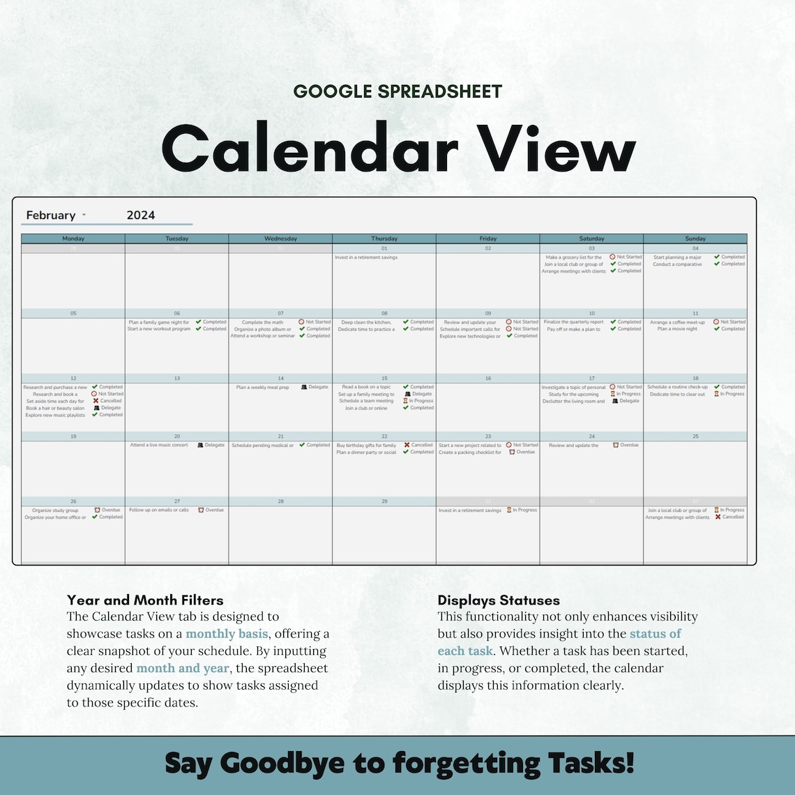 Task Tracker and Project Planner Spreadsheet, to Do List Google Sheets ...