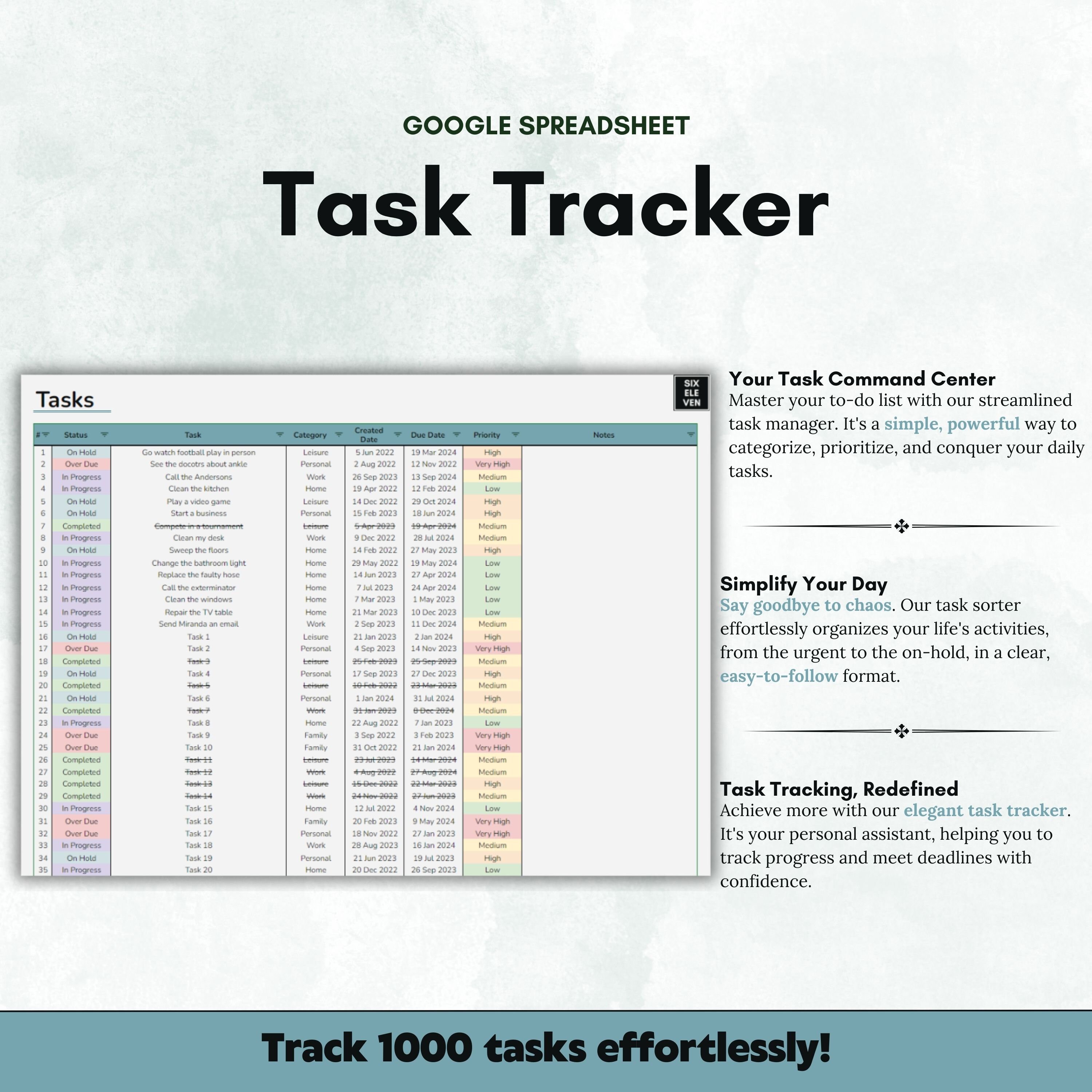 Client Tracker Spreadsheet or Business Spreadsheet ETSY Seller, Task Tracker Google Sheets ...