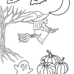 Halloween Coloring Pages Digital Print Instant Download - Etsy