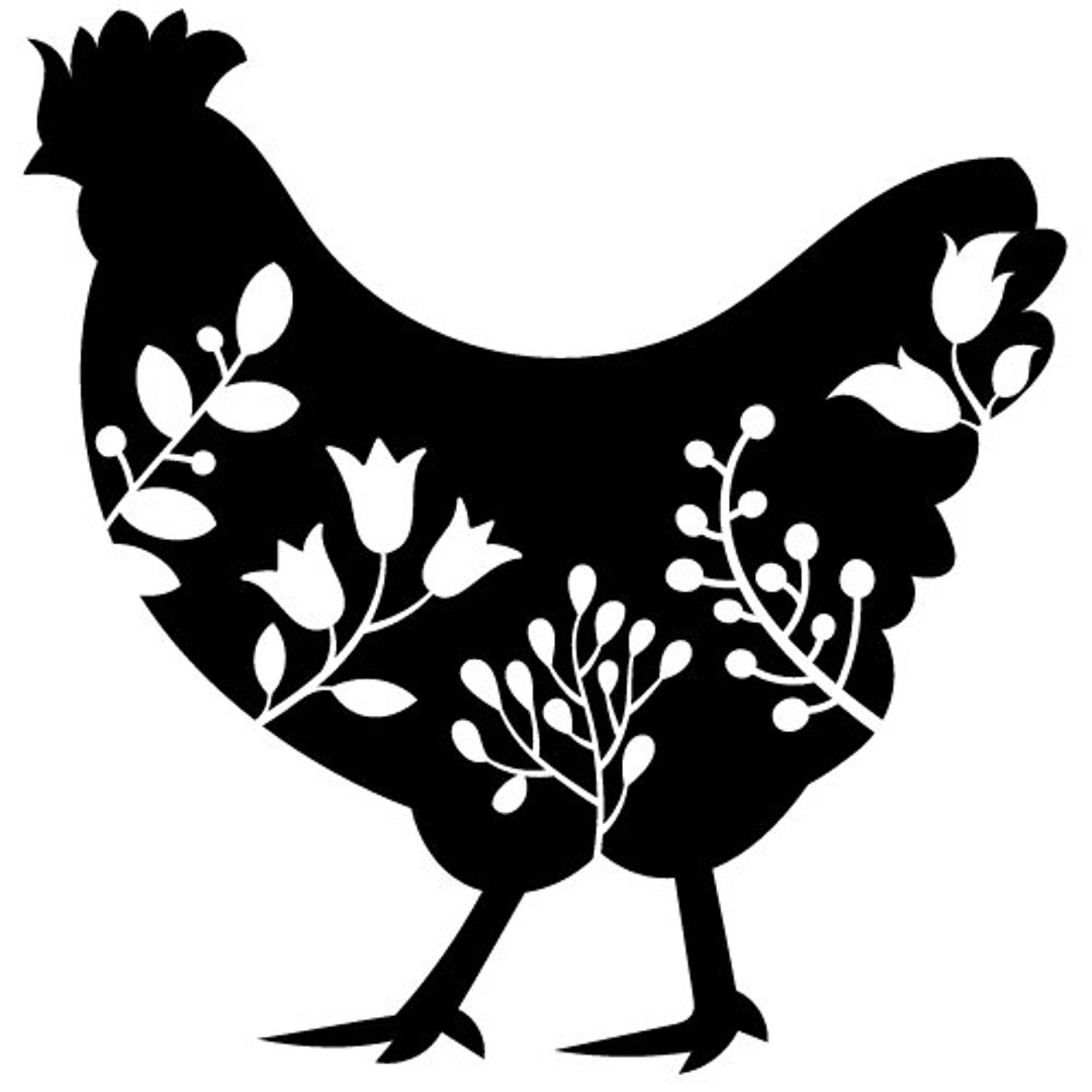 Digital Download - Floral Chicken - SVG/PNG - Etsy