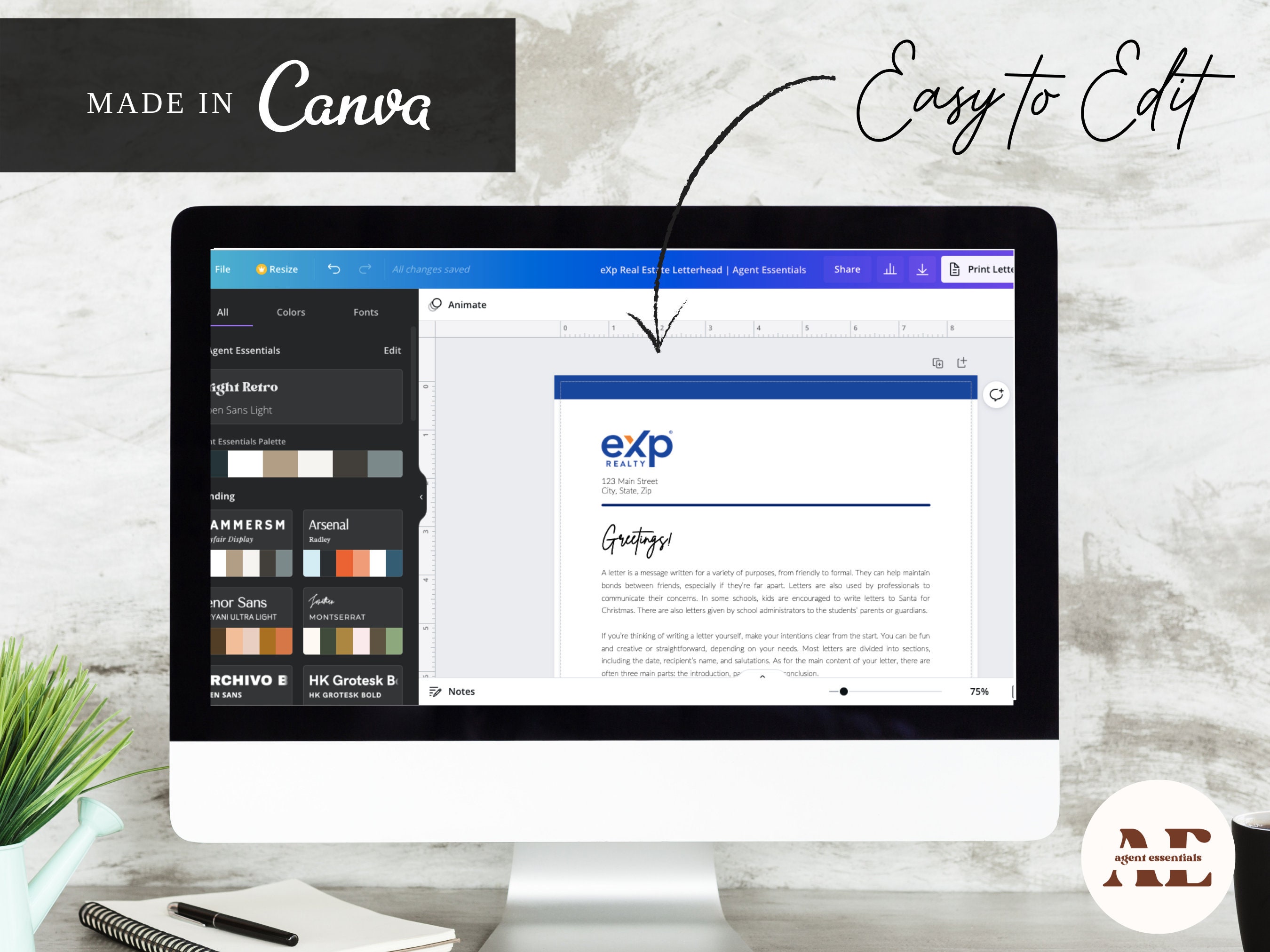 Exp Letterhead Template | Real Estate Letterhead Template | for ...
