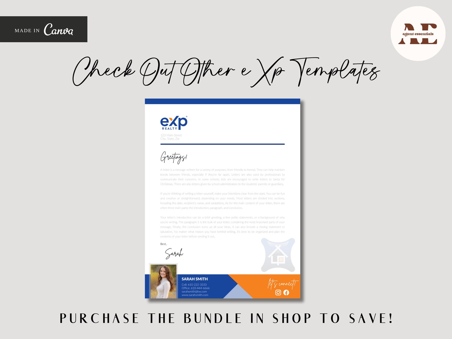 Exp Letterhead | Real Estate Letterhead Template | for Realtors | Canva ...