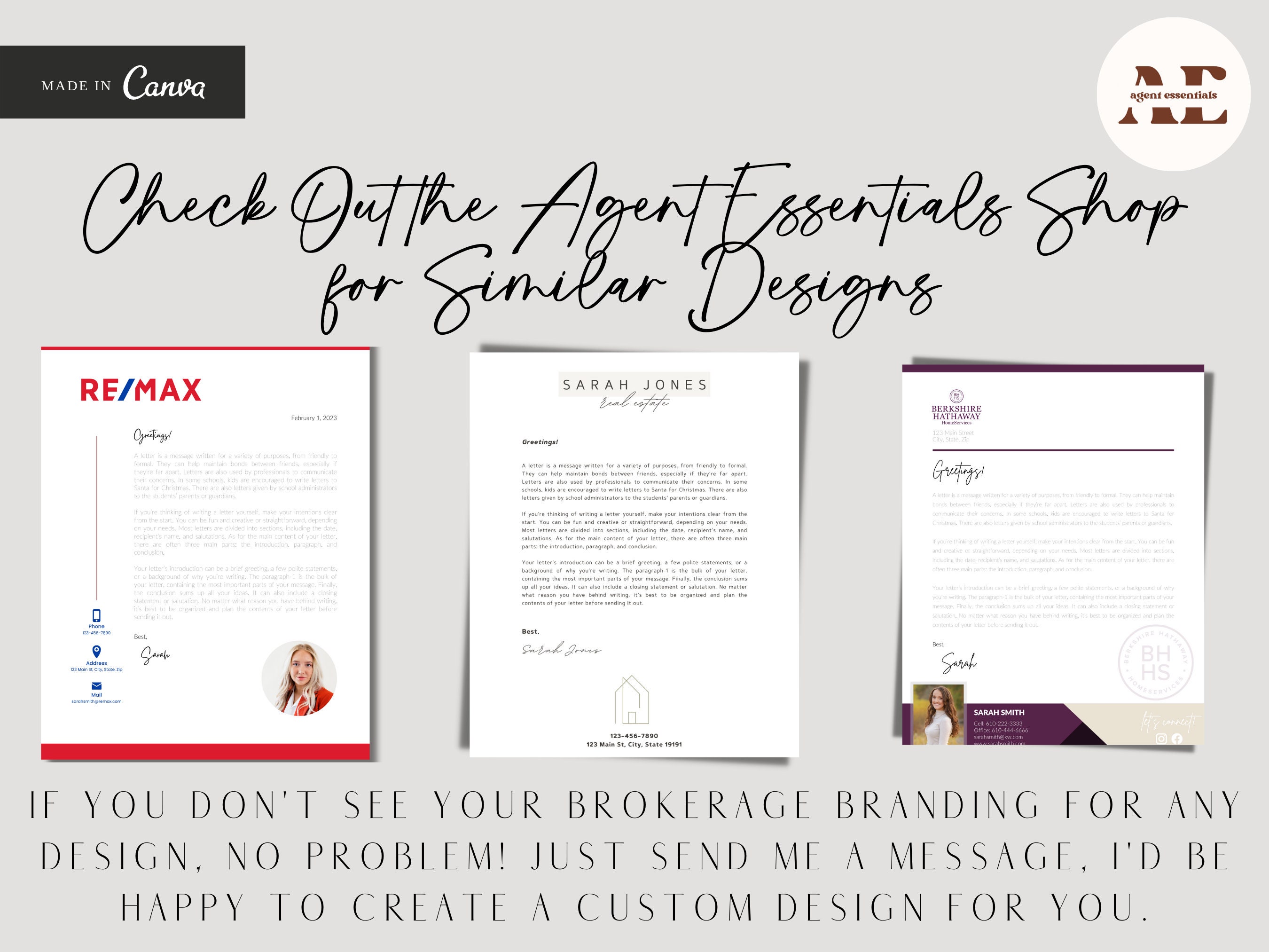 Exp Letterhead | Real Estate Letterhead Template | for Realtors | Canva ...