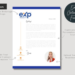 Exp Letterhead | Real Estate Letterhead Template | for Realtors | Canva ...