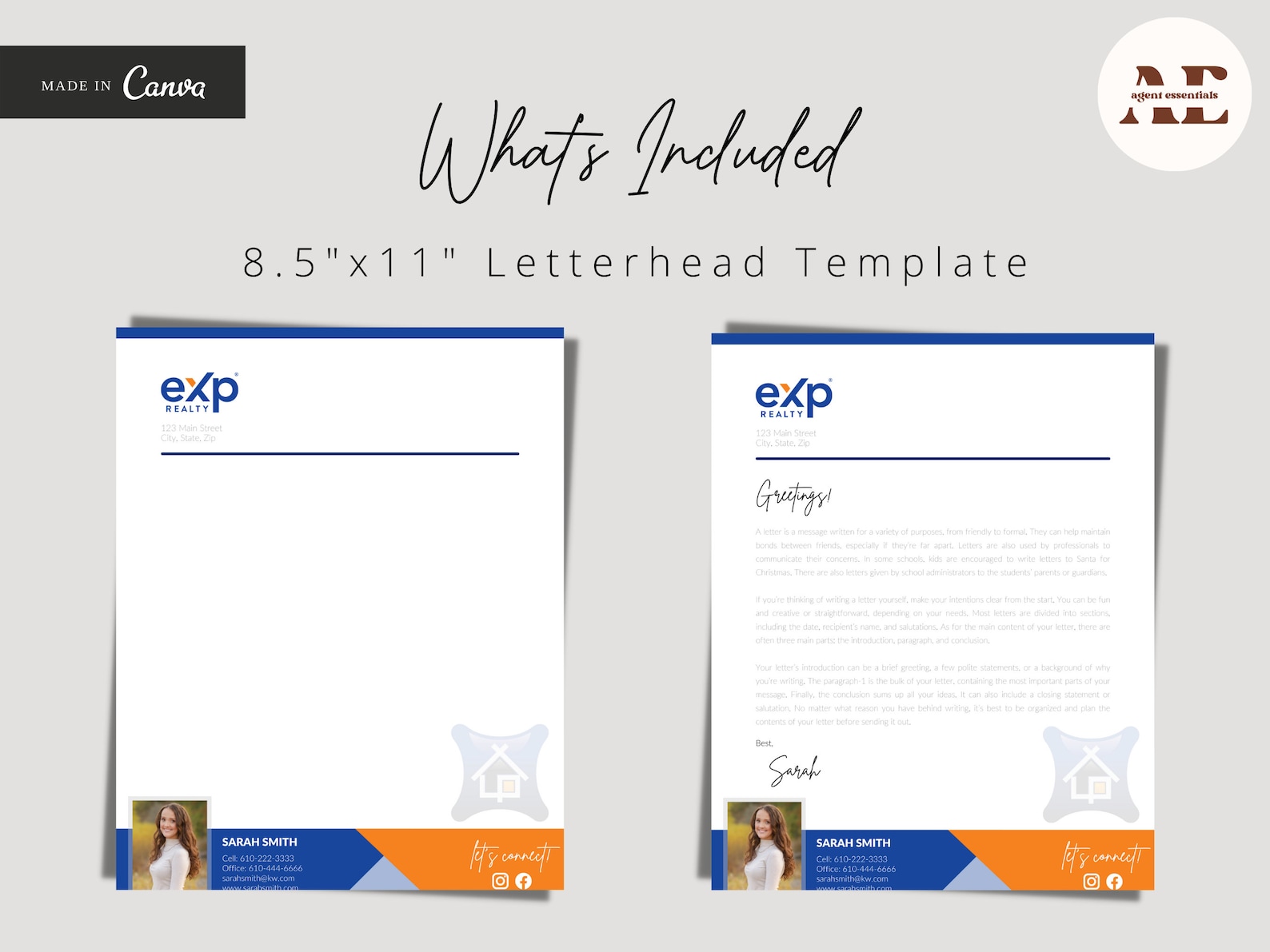 Exp Letterhead Template | Real Estate Letterhead Template | for ...